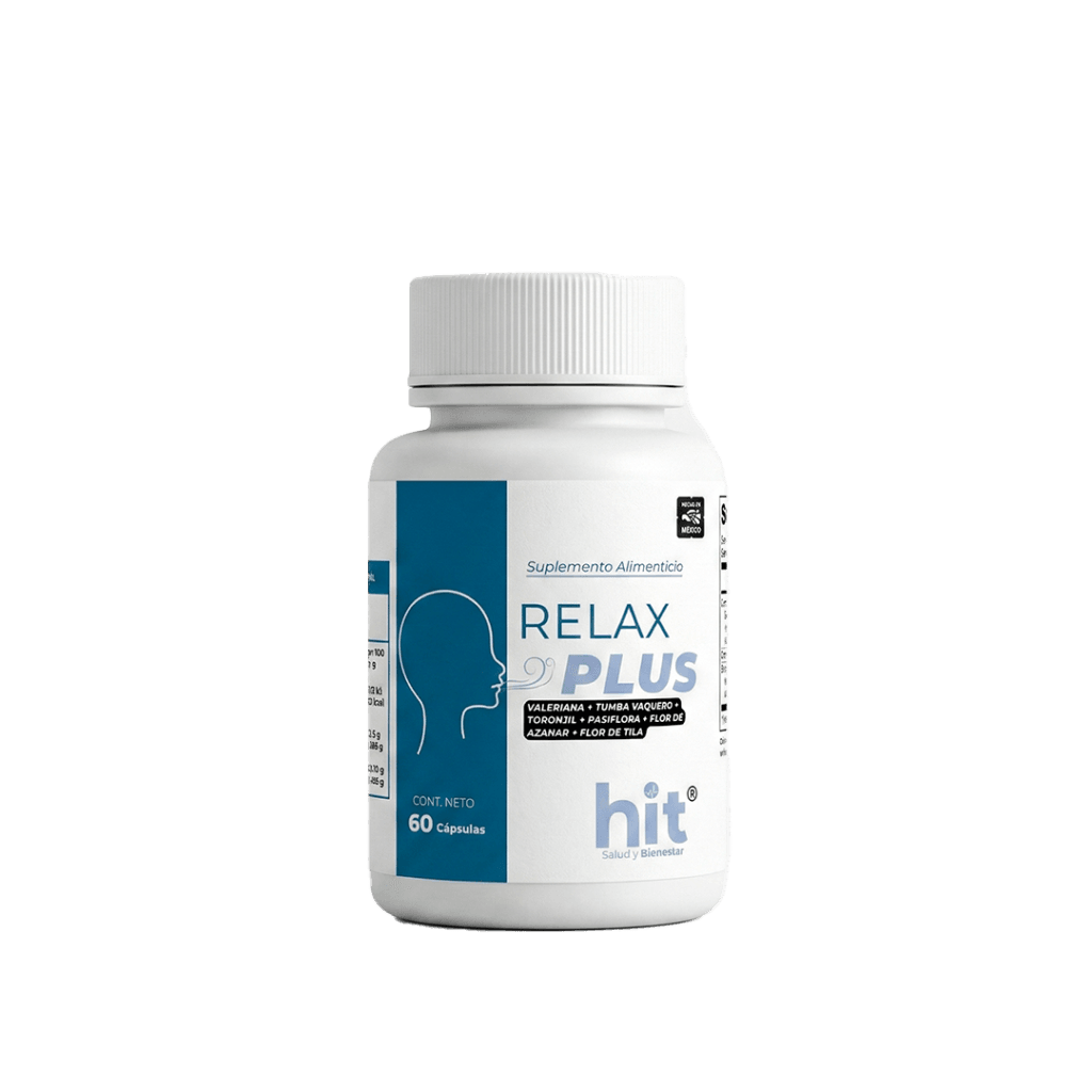 Relax Plus 60 Cápsulas HIT | Suplemento Natural para Estrés, Ansiedad y ...
